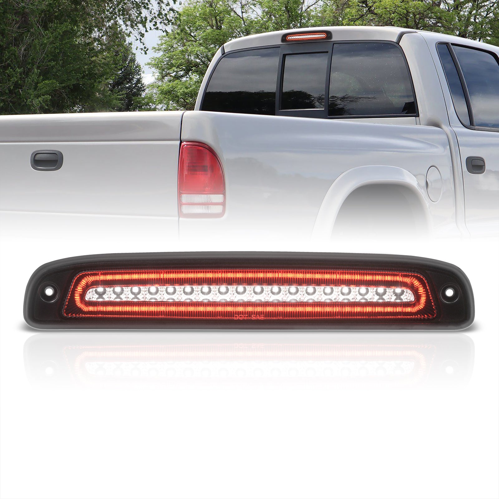 Dodge Dakota 1997-2007 Strobe LED 3rd Brake Light Chrome Housing Smoke – AJP Distributors