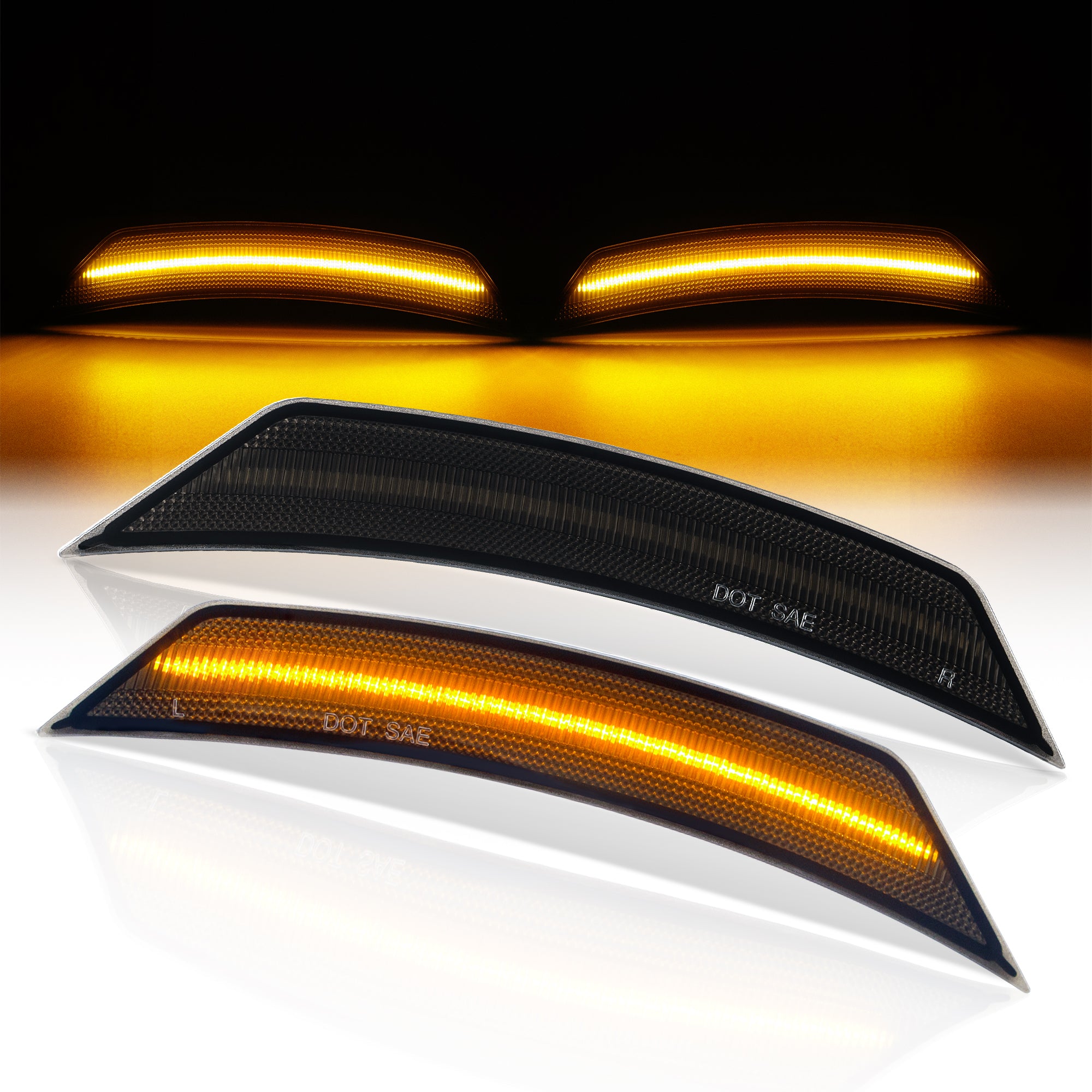 Chevrolet Trailblazer 2021-2024 Front Amber LED Side Marker Lights Smo ...