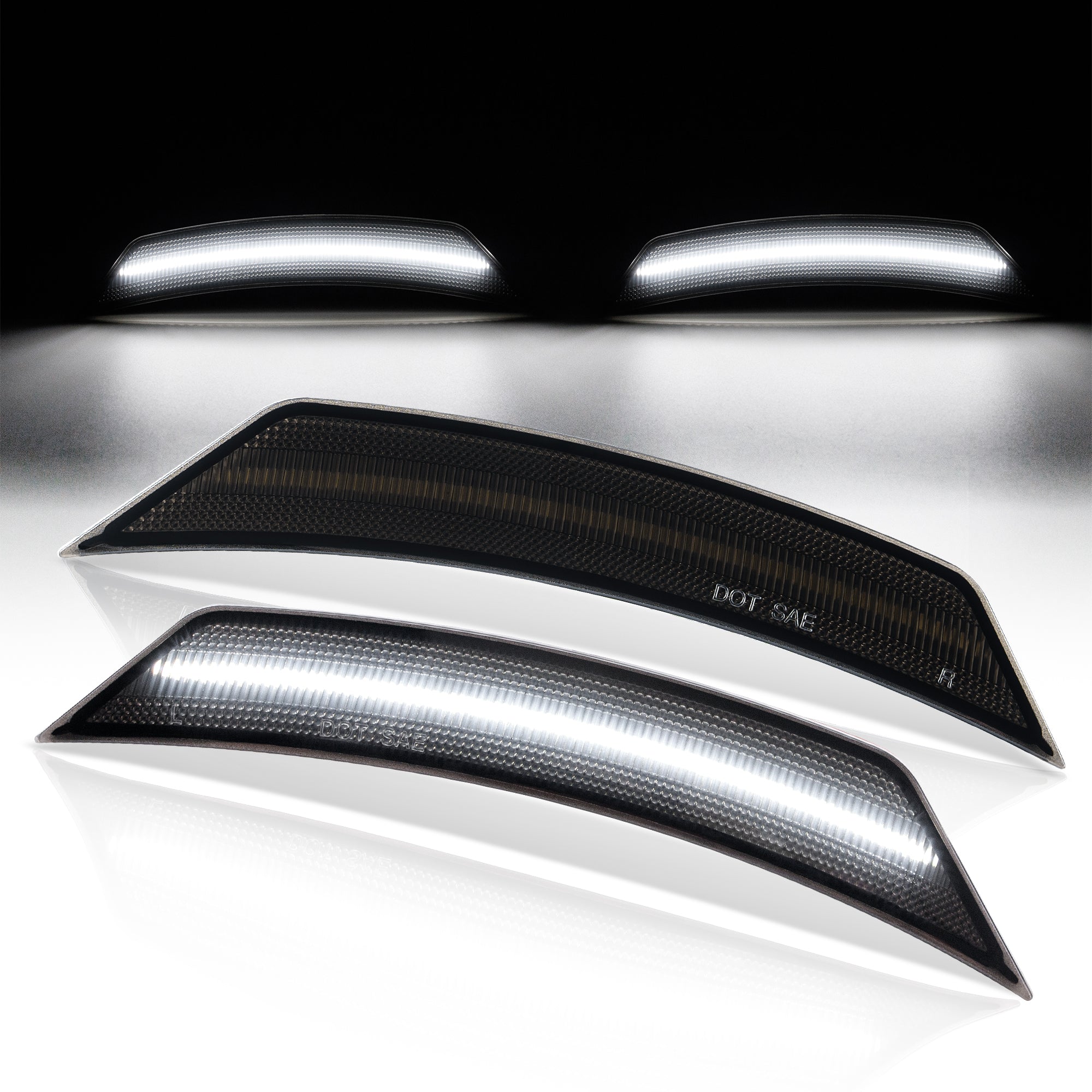 Chevrolet Trailblazer 2021-2024 Front White LED Side Marker Lights Smo ...