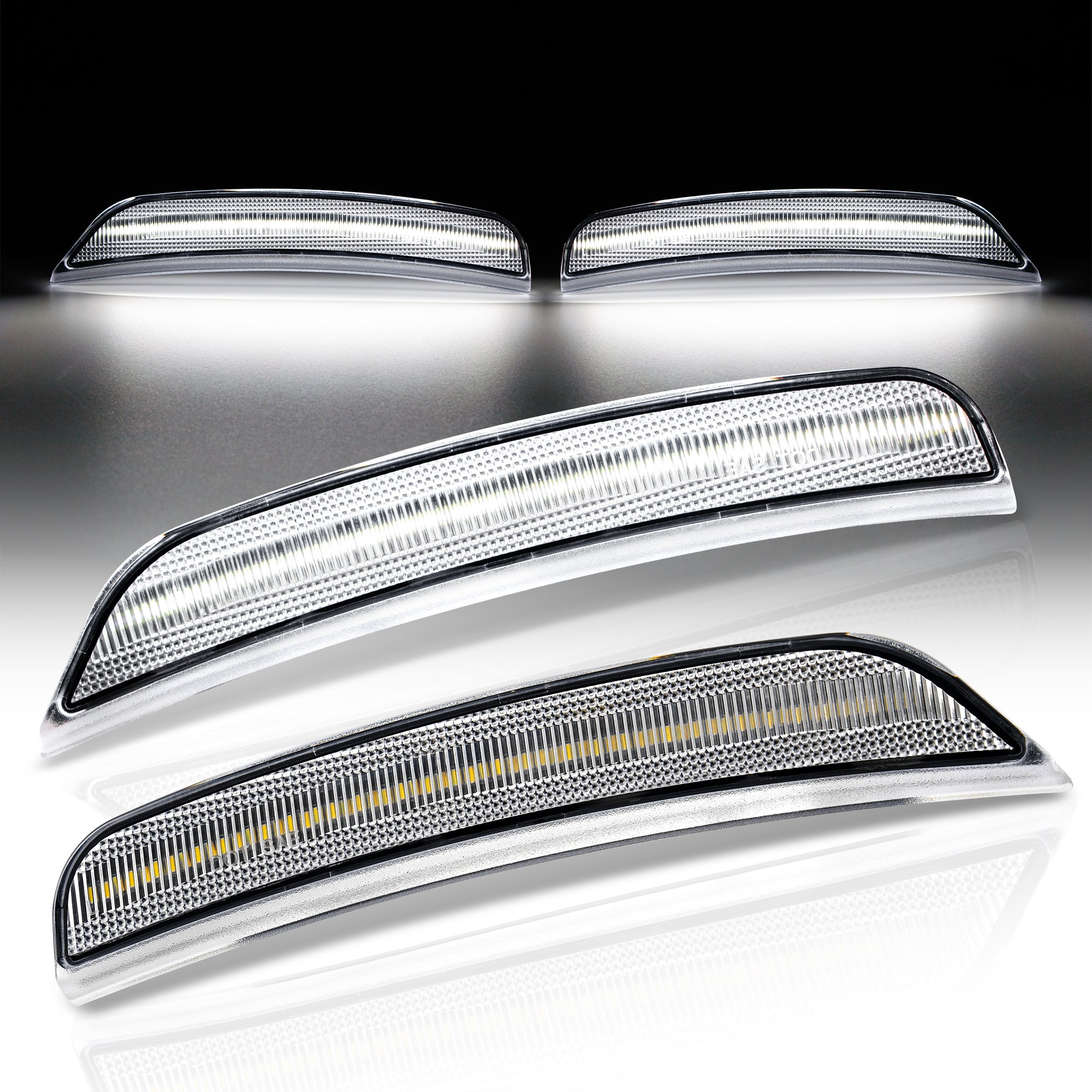 Dodge Durango 2021-2025 Front White LED Side Marker Lights Clear Lens ...
