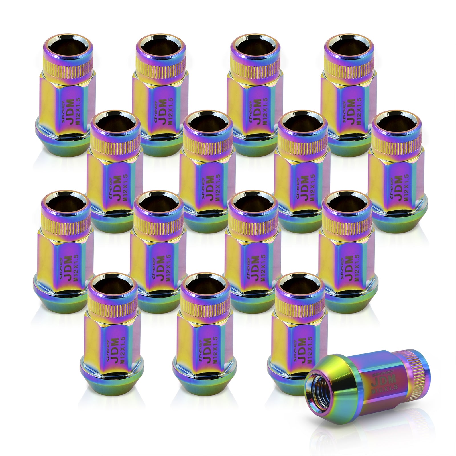 JDM Sport M12 X 1.5 Aluminum Open Lug Nuts Multi Color (16 Piece) – AJP ...