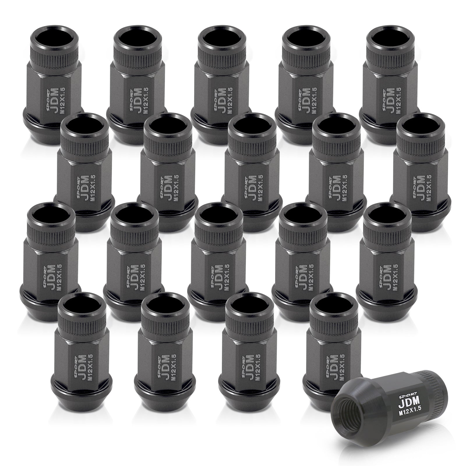 JDM Sport M12 X 1.5 Aluminum Open Lug Nuts Gun Metal (20 Piece) – AJP ...