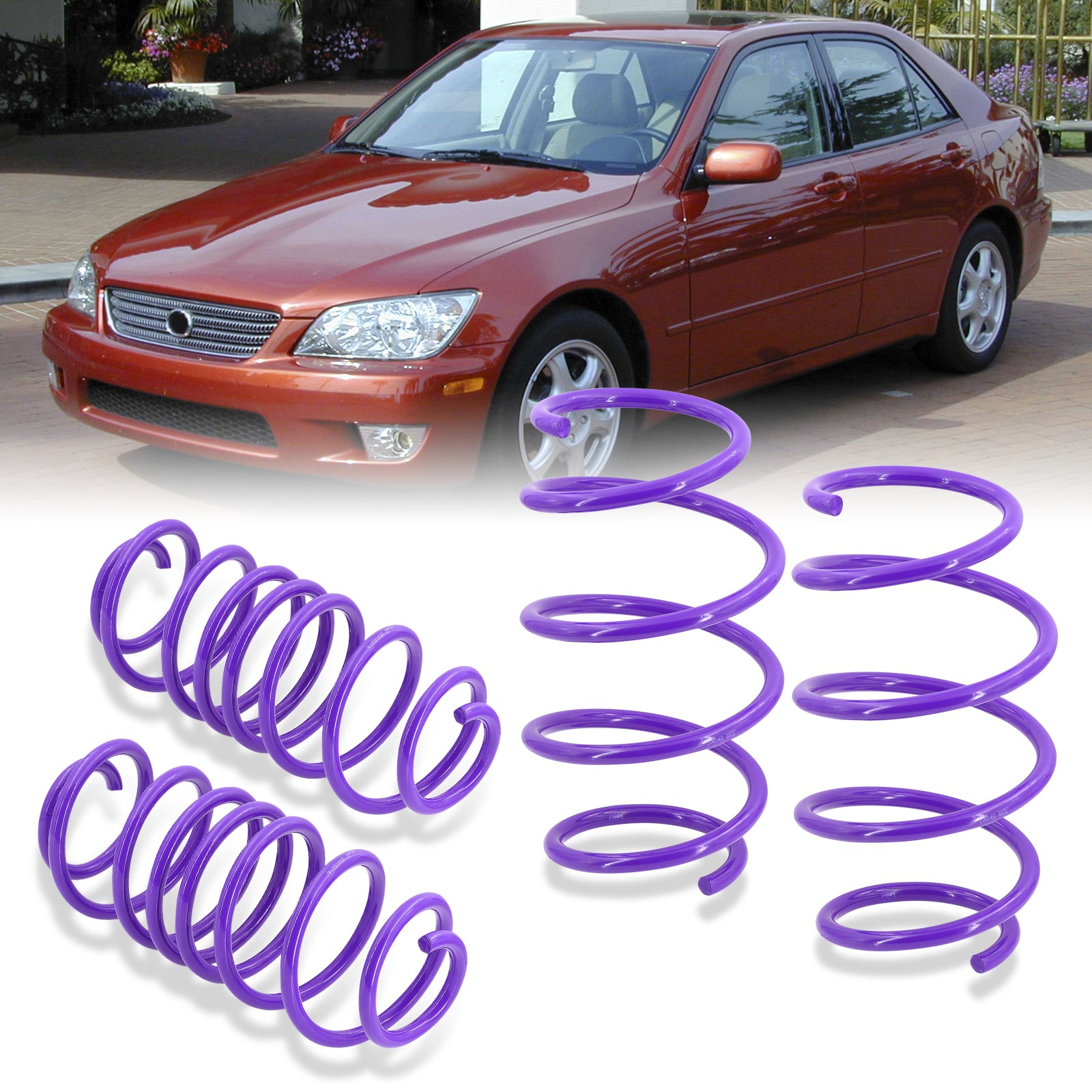 Lexus IS300 2001-2005 Lowering Springs Purple (Front ~2.0" / Rear ~2.0 ...