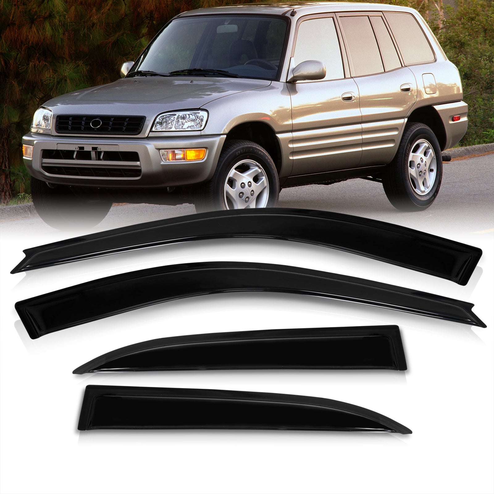 Toyota RAV4 1996-2000 4 Door Tape On Window Visors – AJP Distributors