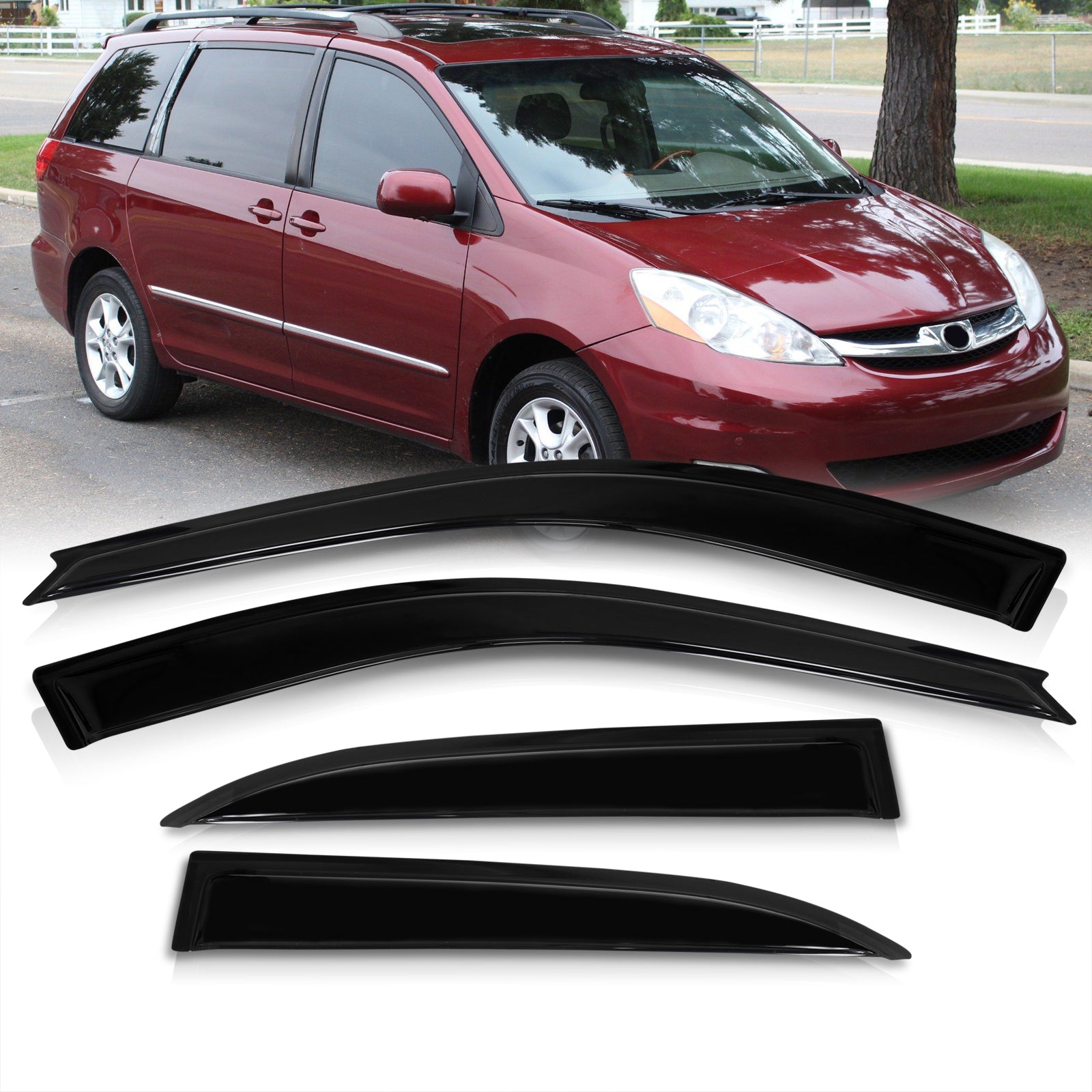 Toyota Sienna 2004-2010 4 Door Tape On Window Visors – AJP Distributors