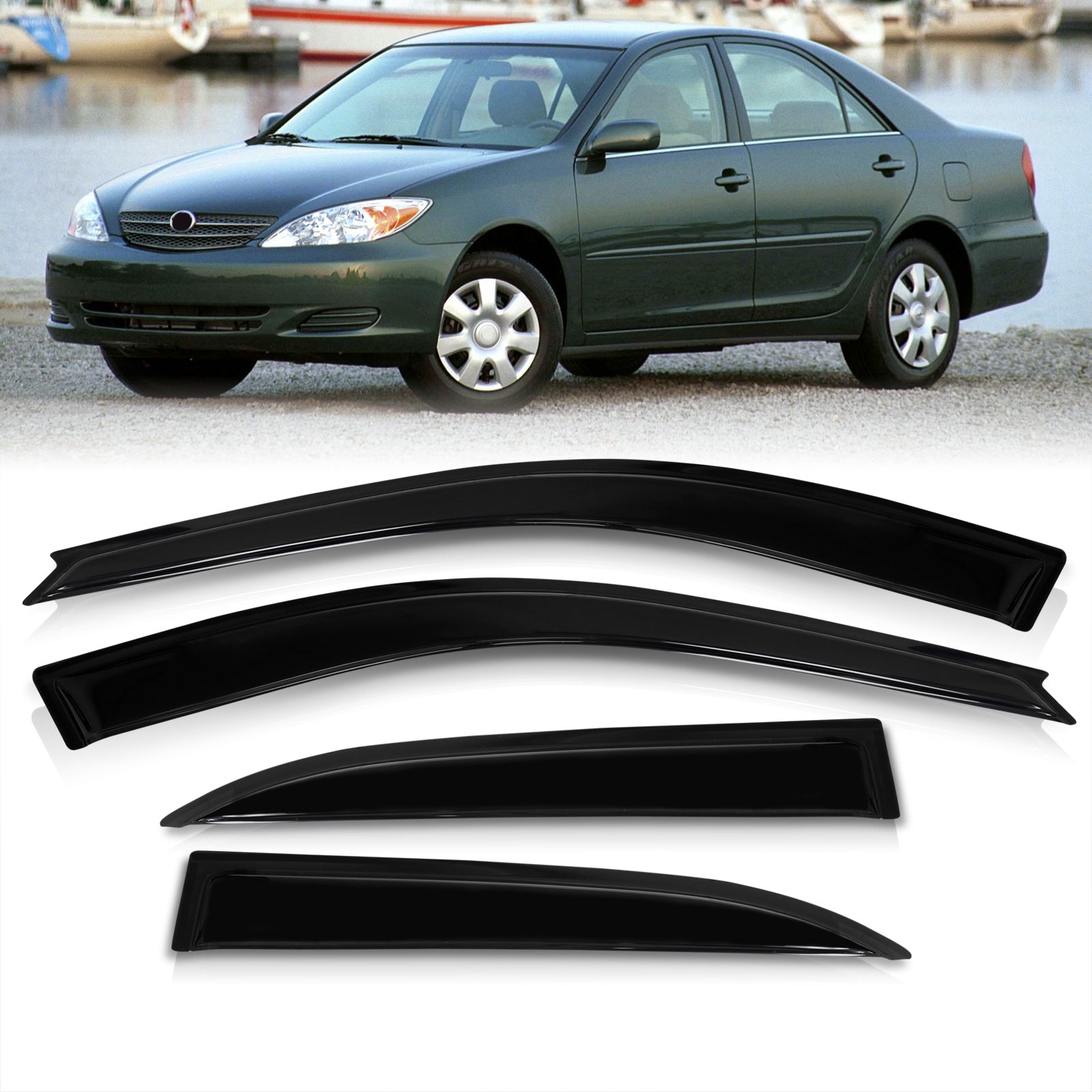 Toyota Camry 2002-2006 4 Door Tape On Window Visors – AJP Distributors