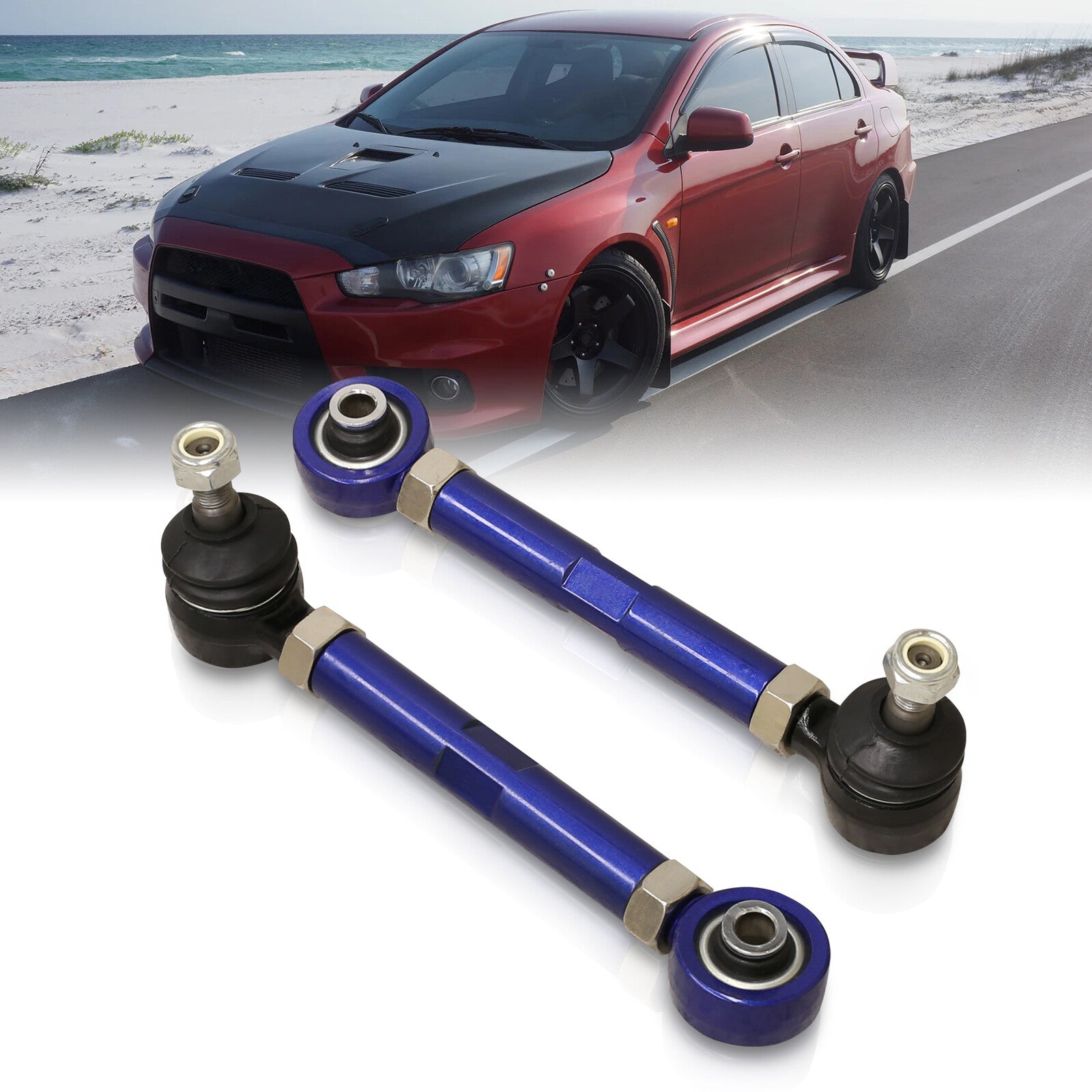 Mitsubishi Lancer EVO X 2008-2015 Rear Lower Adjustable Toe Control Ar ...