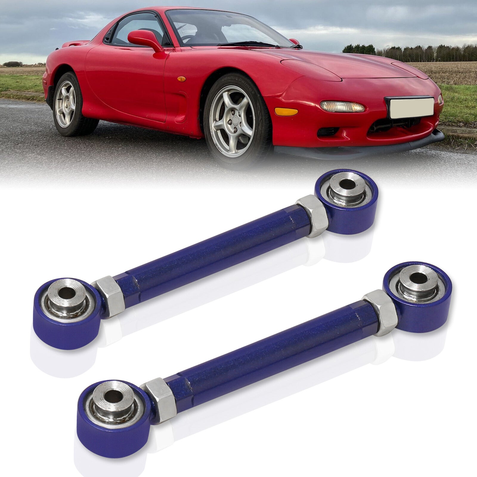 Mazda RX7 1993-1997 Rear Lower Adjustable Toe Control Arms Blue – AJP ...