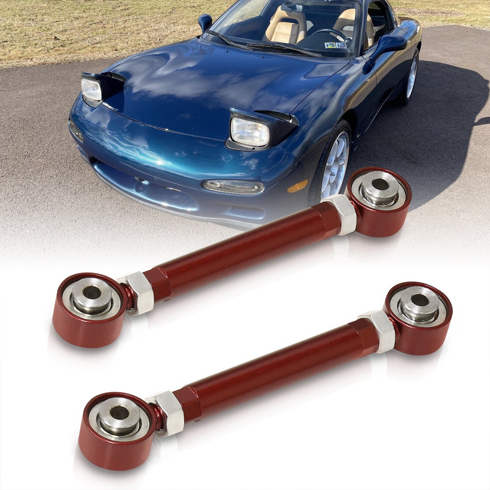 Mazda RX7 1993-1997 Rear Lower Adjustable Toe Control Arms Red – AJP ...