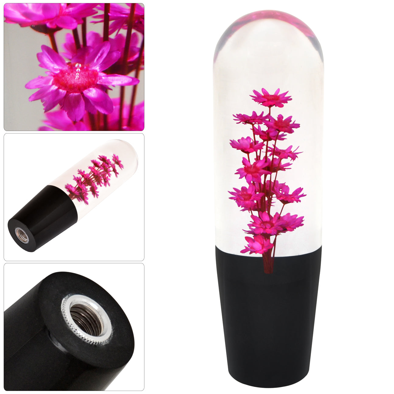 Universal M8 M10 M12 150MM Bubble Flower Shift Knob Pink – AJP Distributors