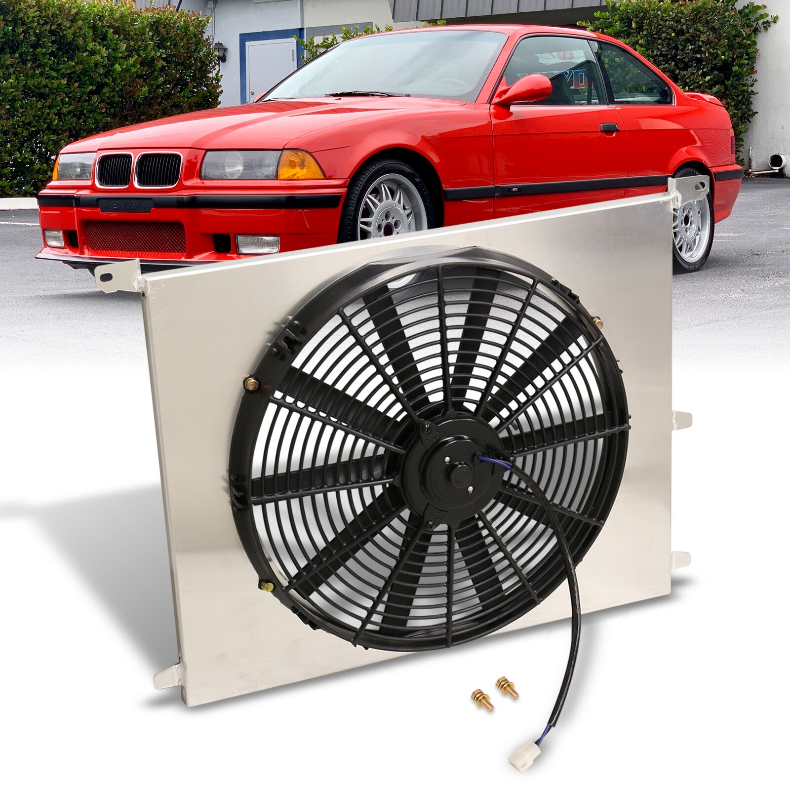 BMW E36 1992-1998 M/T Aluminum Radiator Single Fan Shroud – AJP ...