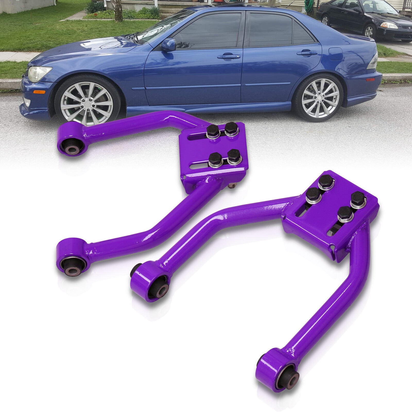 Lexus IS300 2001-2005 Front Upper Tubular Control Arms Camber Kit Purp ...