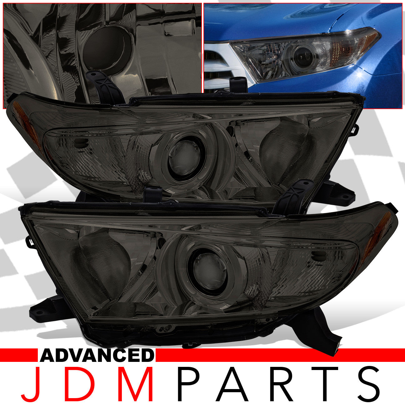 Toyota Highlander 2011-2013 Factory Style Projector Headlights Chrome ...