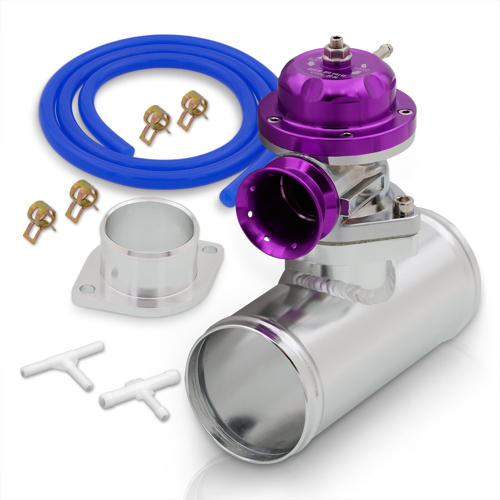 Universal Type S/RS Purple Blow Off Valve BOV + 2.5" Aluminum Adapter ...