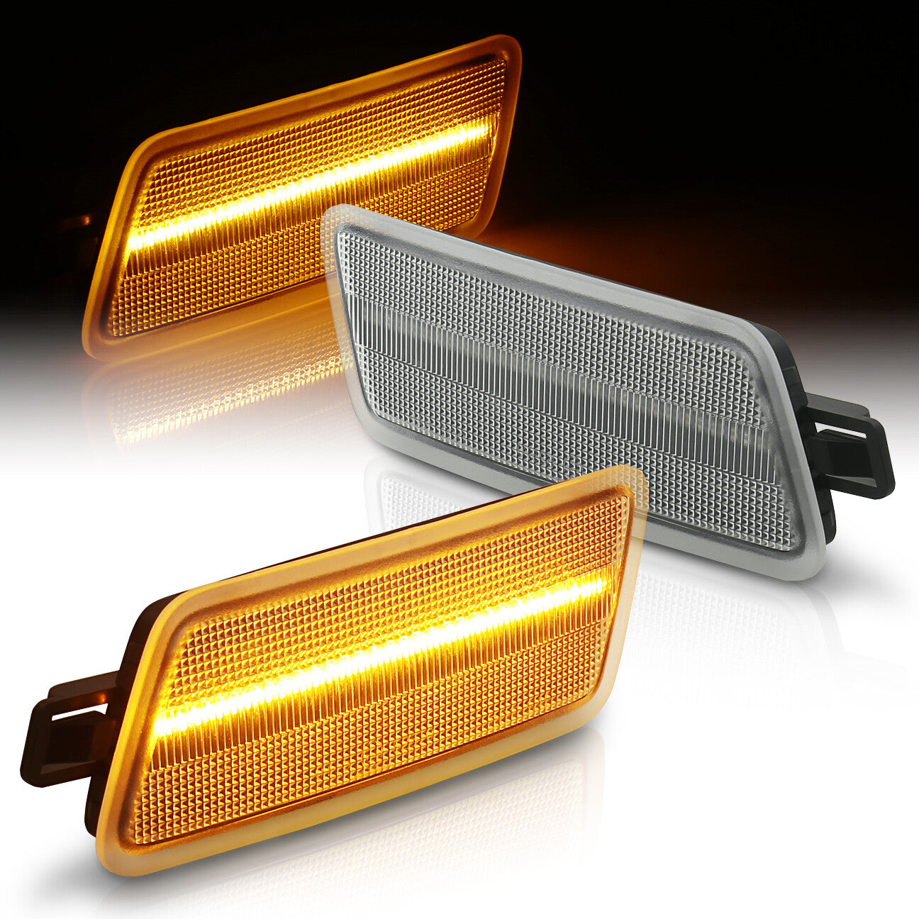Audi A6 2005-2011 Front Amber LED Side Marker Lights Clear Len – AJP ...