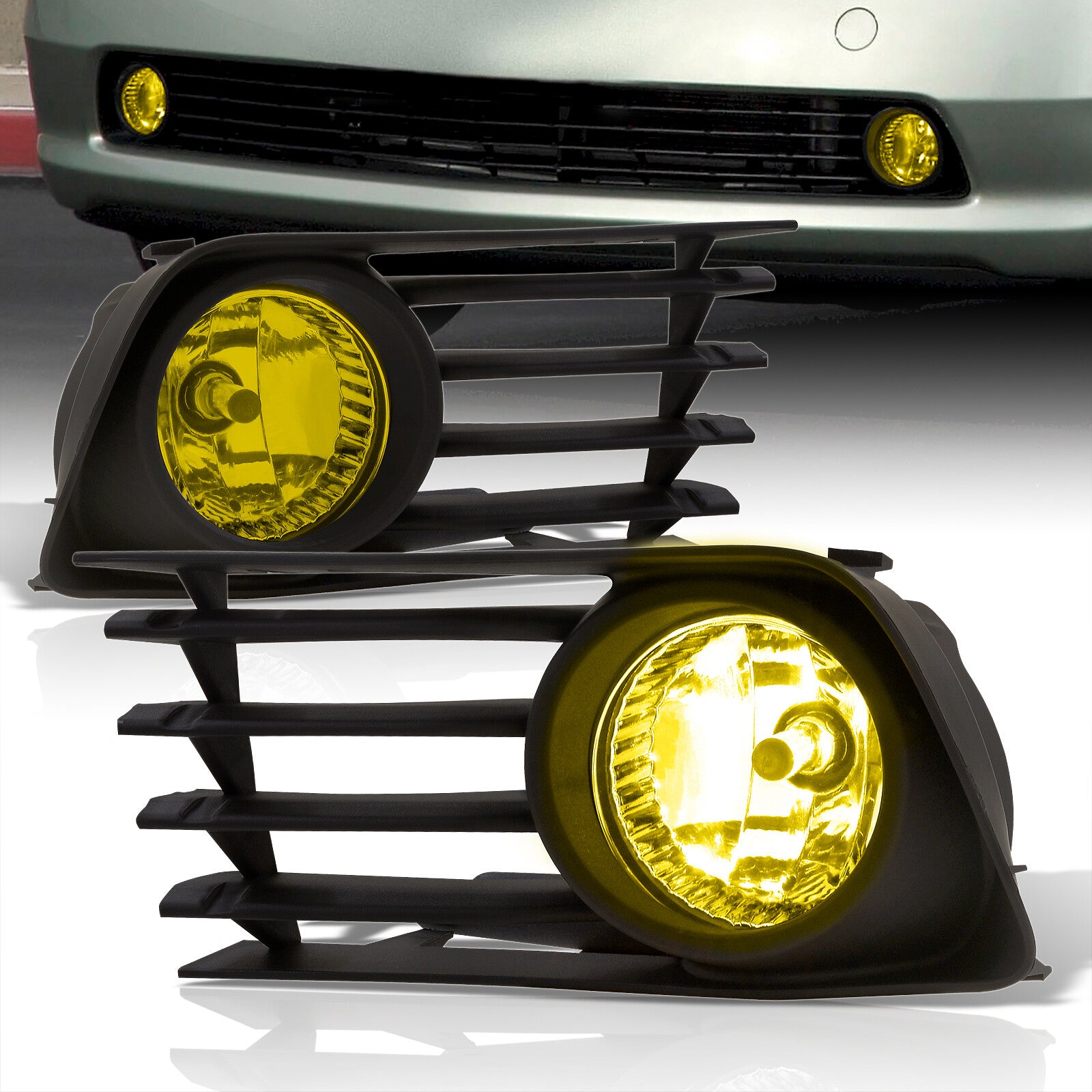 Toyota Prius 2004-2009 Front Fog Lights Yellow Len (Includes Switch ...