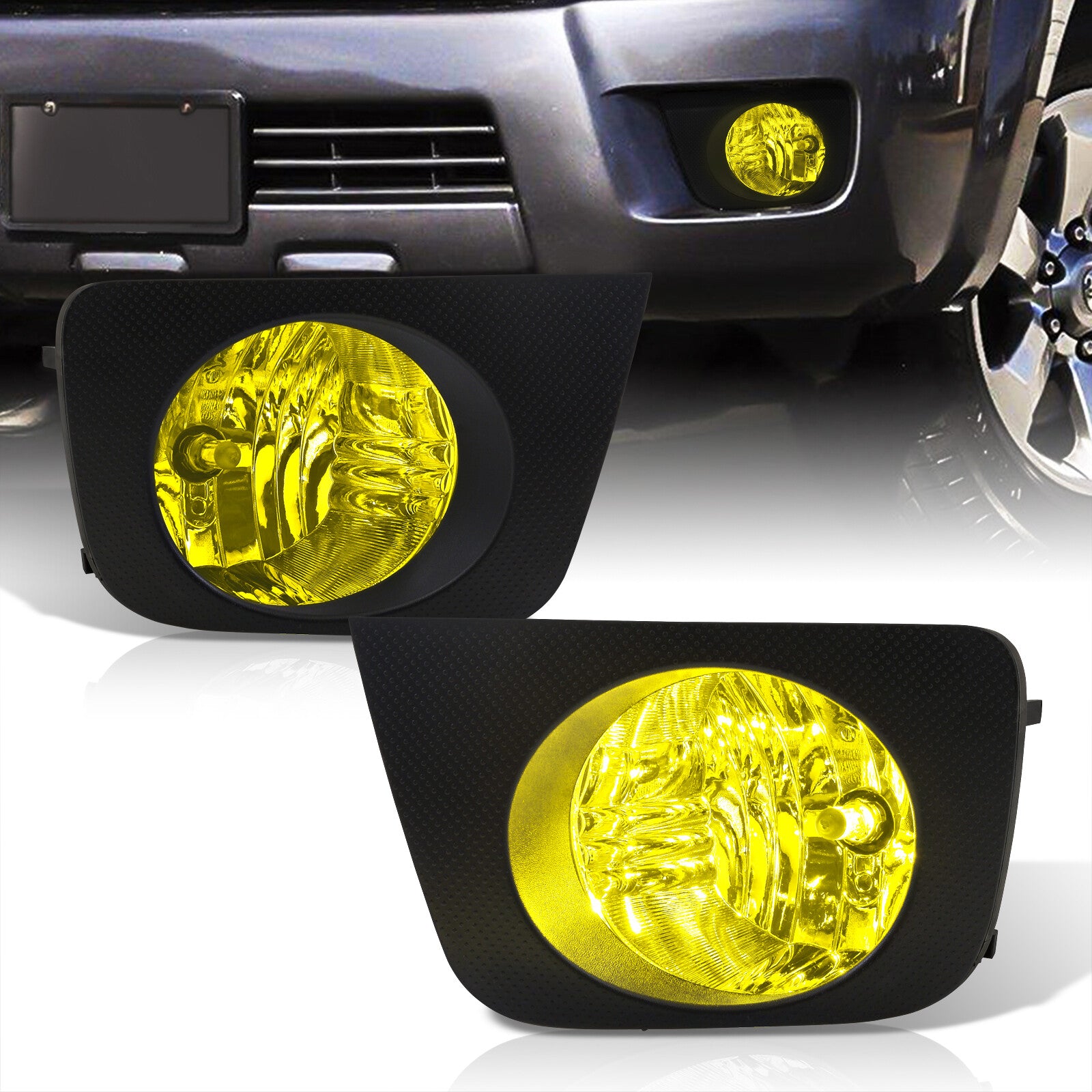 Toyota 4Runner 2006-2009 Front Fog Lights Yellow Len (Includes Switch ...