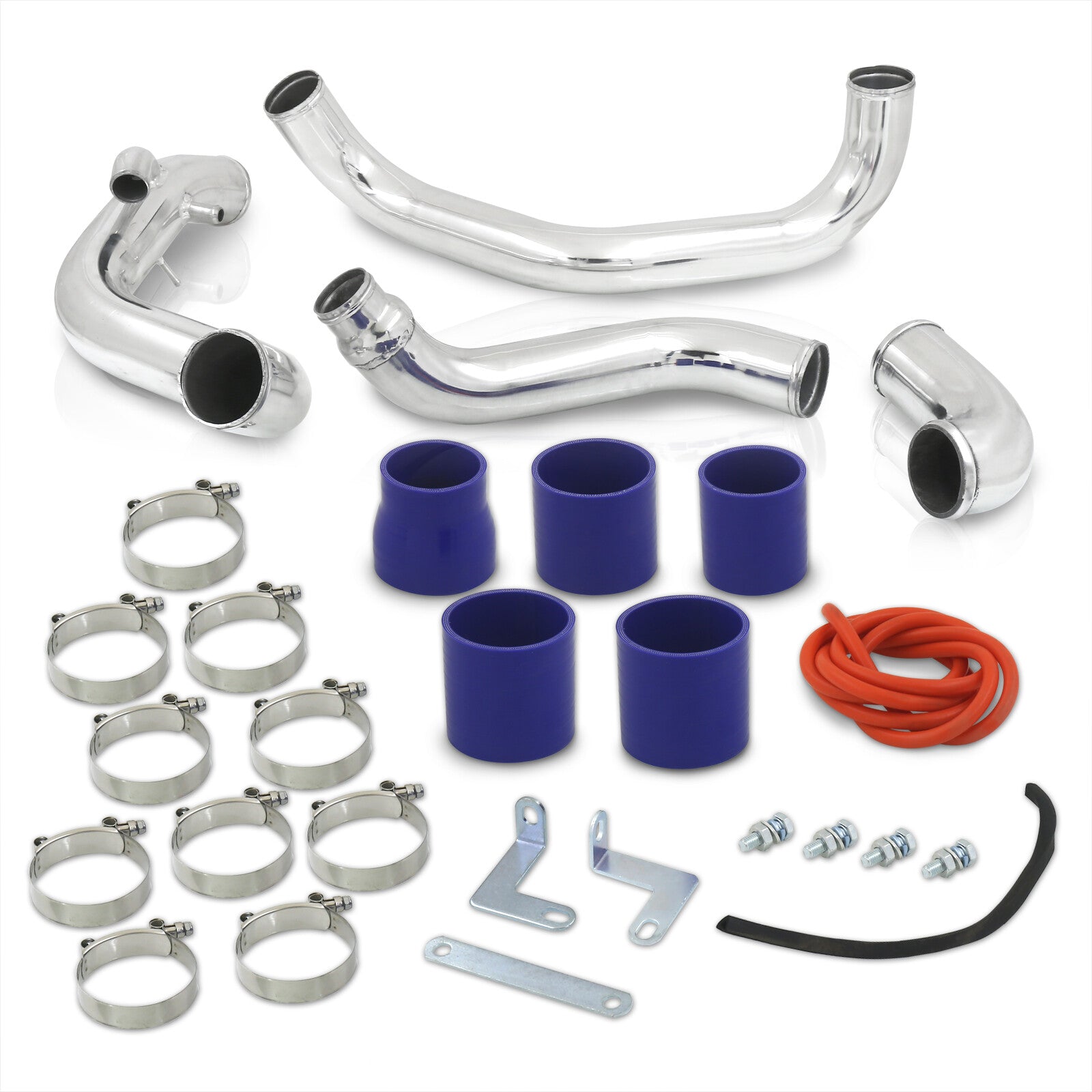 Nissan 240SX S14 1995-1998 SR20DET Bolt-On Aluminum Polished Piping Ki ...